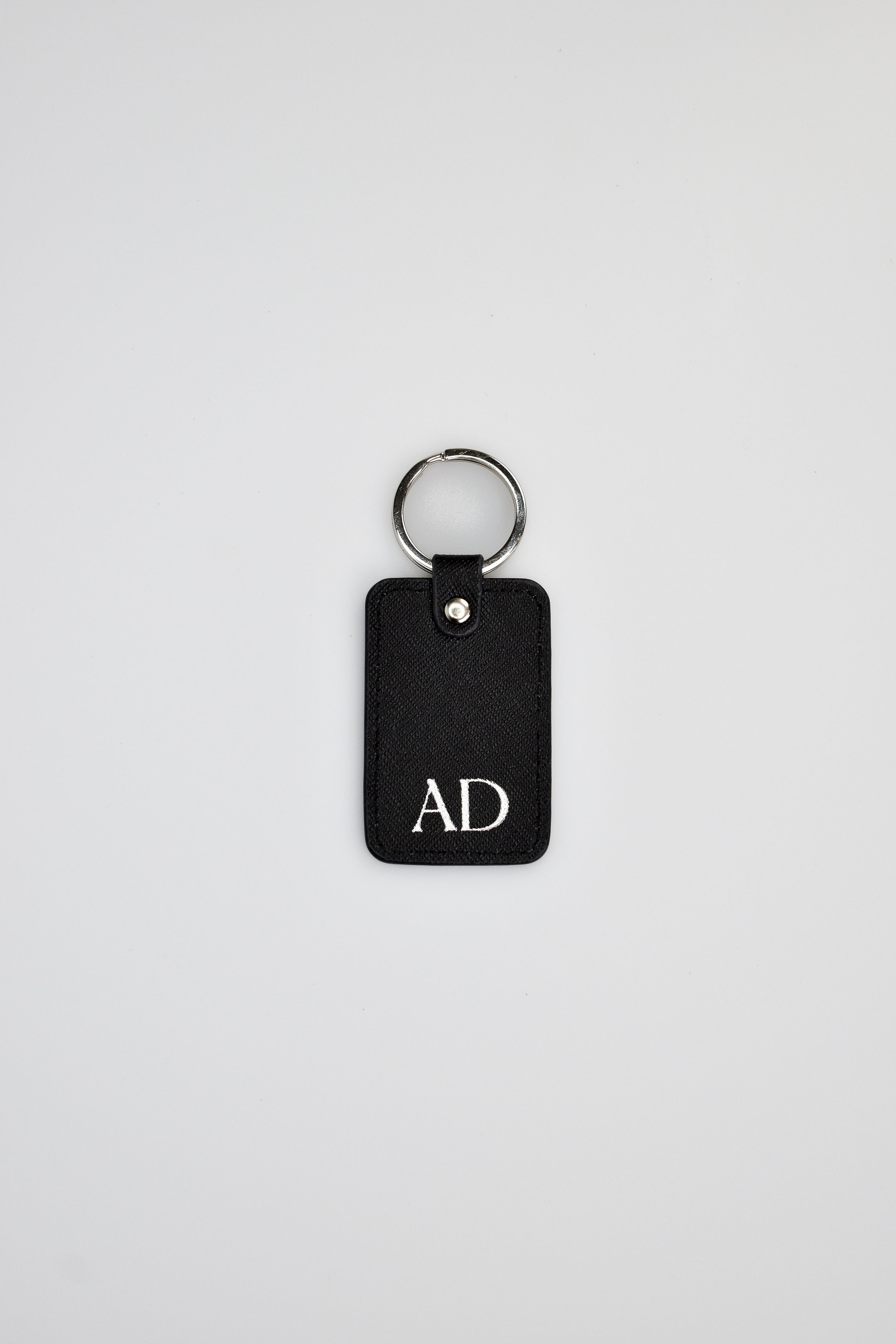 Personalised Leather Rectangle Keyring - Black – The Best Kind